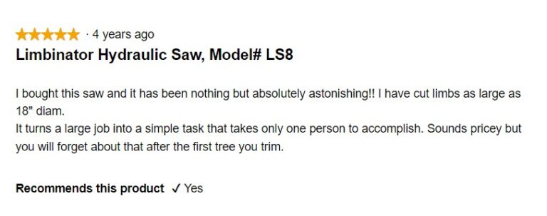 Limbinator Hydraulic Limbsaw Reviews: Limb Saw For Tractors