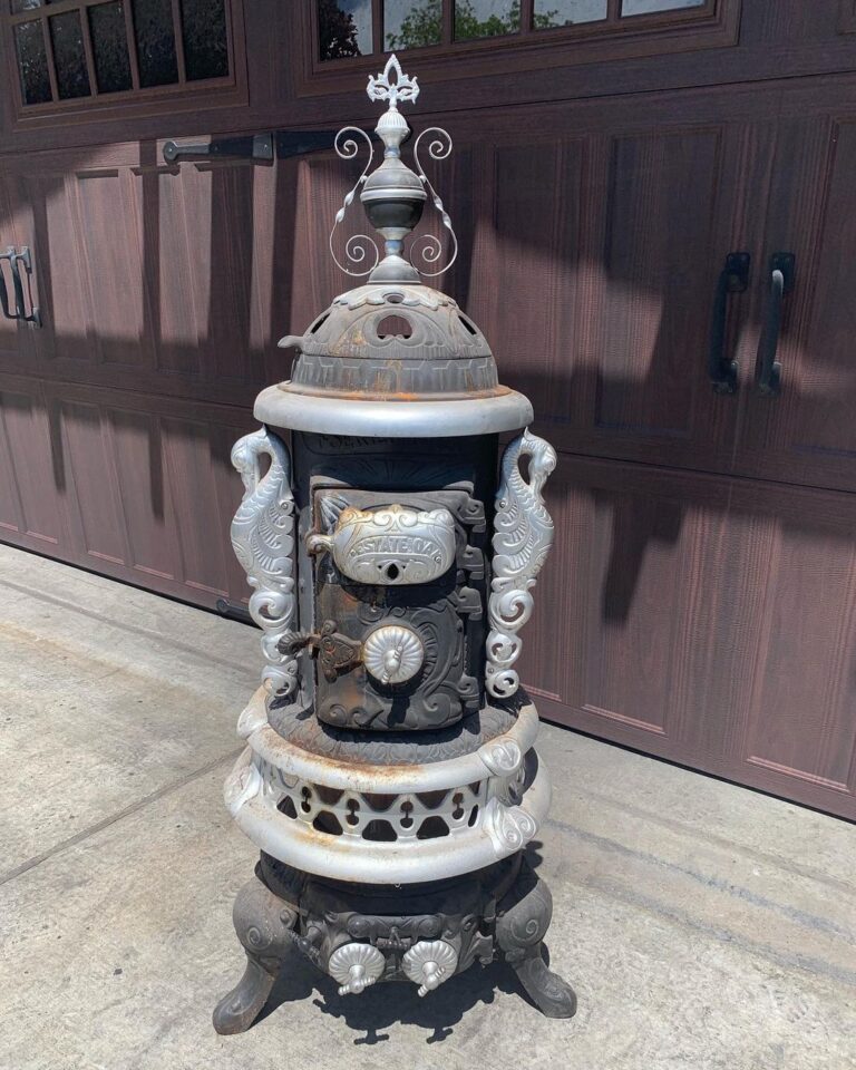 17 OLD Pot Belly Stoves: Antique, Ornate Pot Belly Parlor Stoves