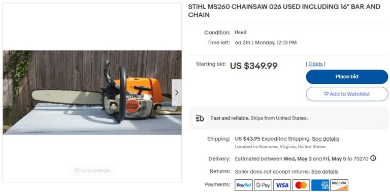 Stihl MS260 Chainsaw Review [2024] Specs, Versions, Price