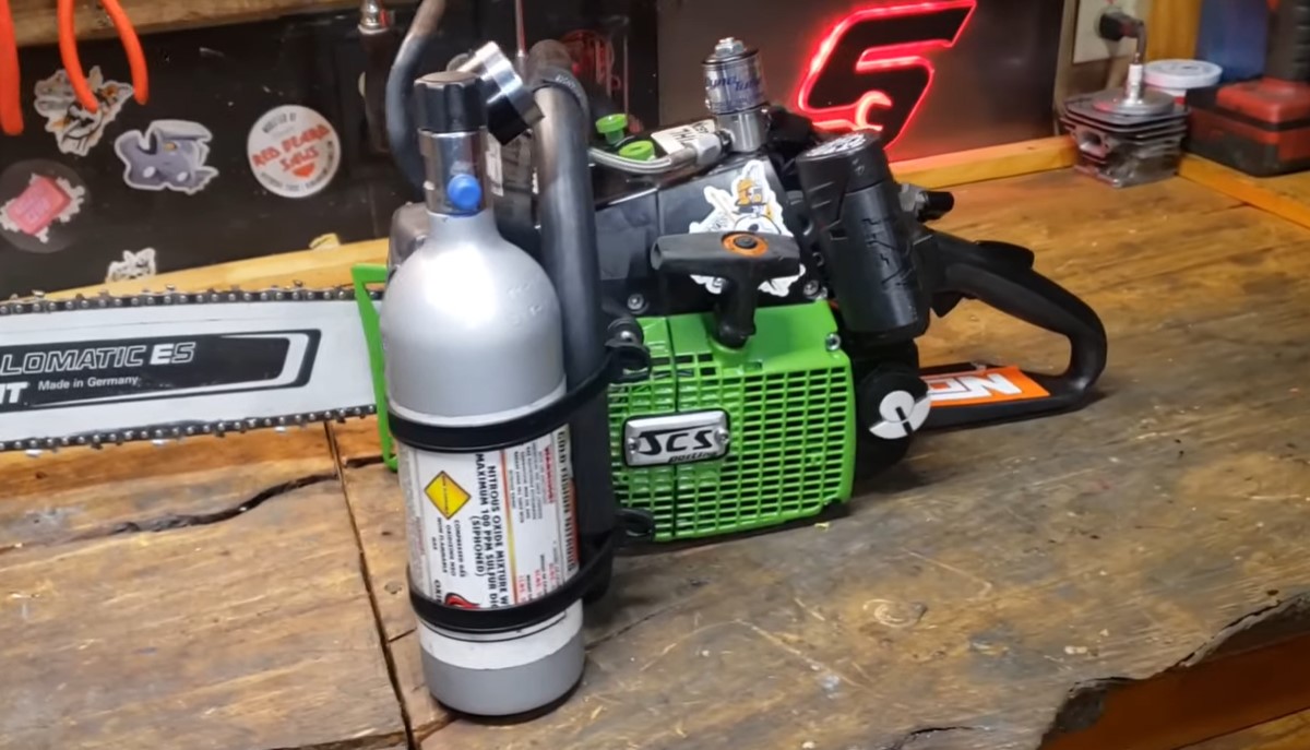 Nitrous Powered STIHL Chainsaw "Almost Blew My Fingers Off"